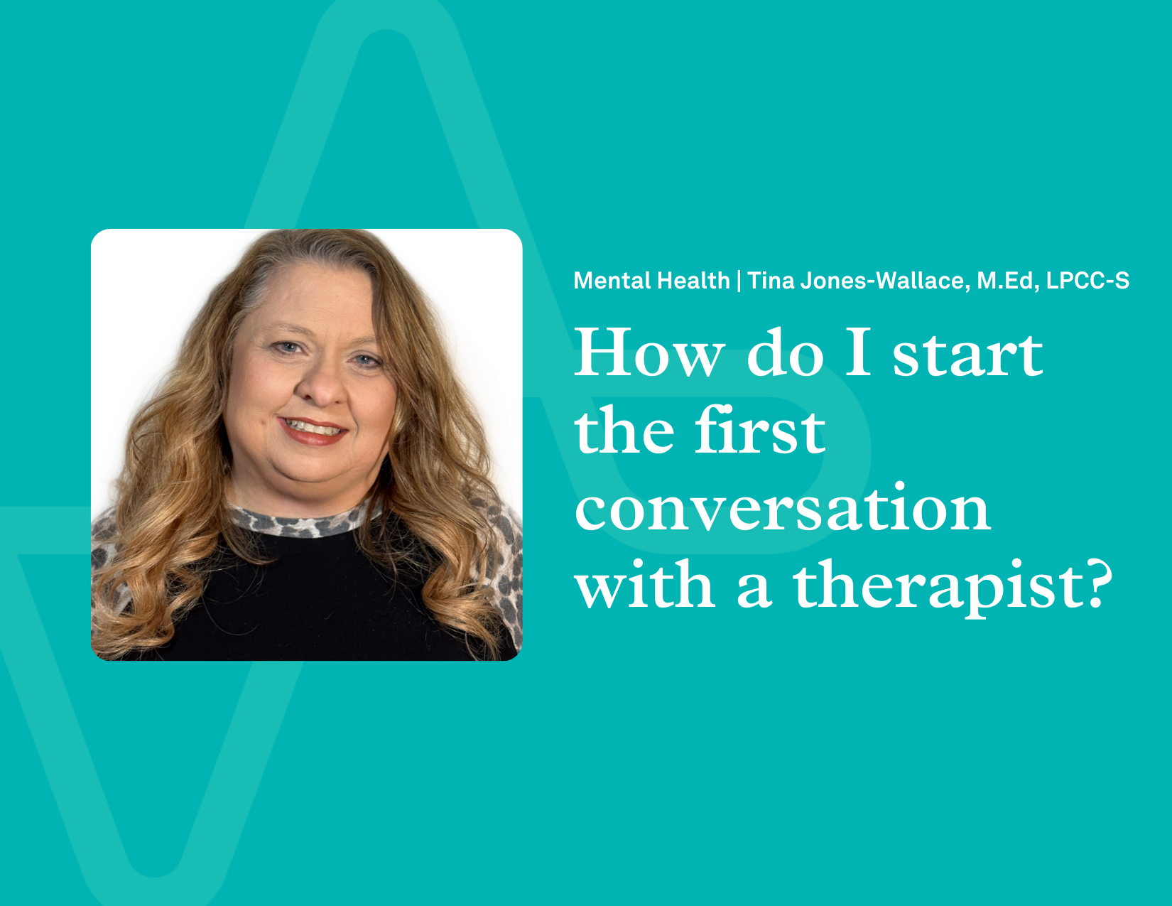 How do I start the first conversation with a therapist?